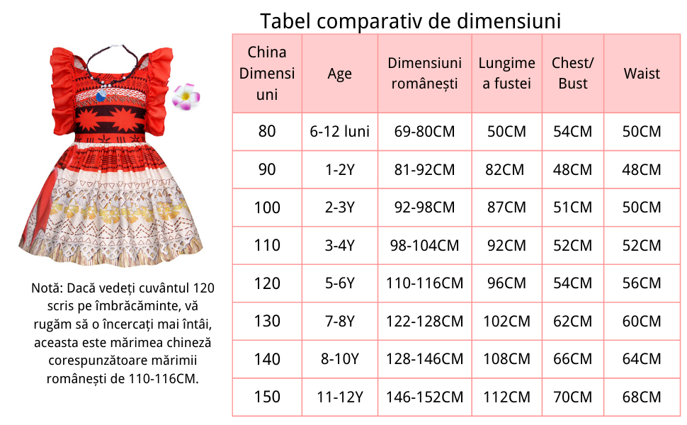Costum carnaval Cosplay Moana printesa, AmzBarley®, pentru petrecere ...