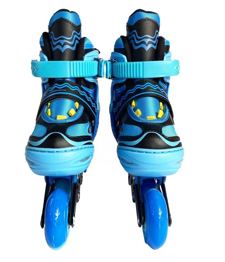 Set role reglabile copii, Zola®, cu casca si protectii, marimea 30-33 ...