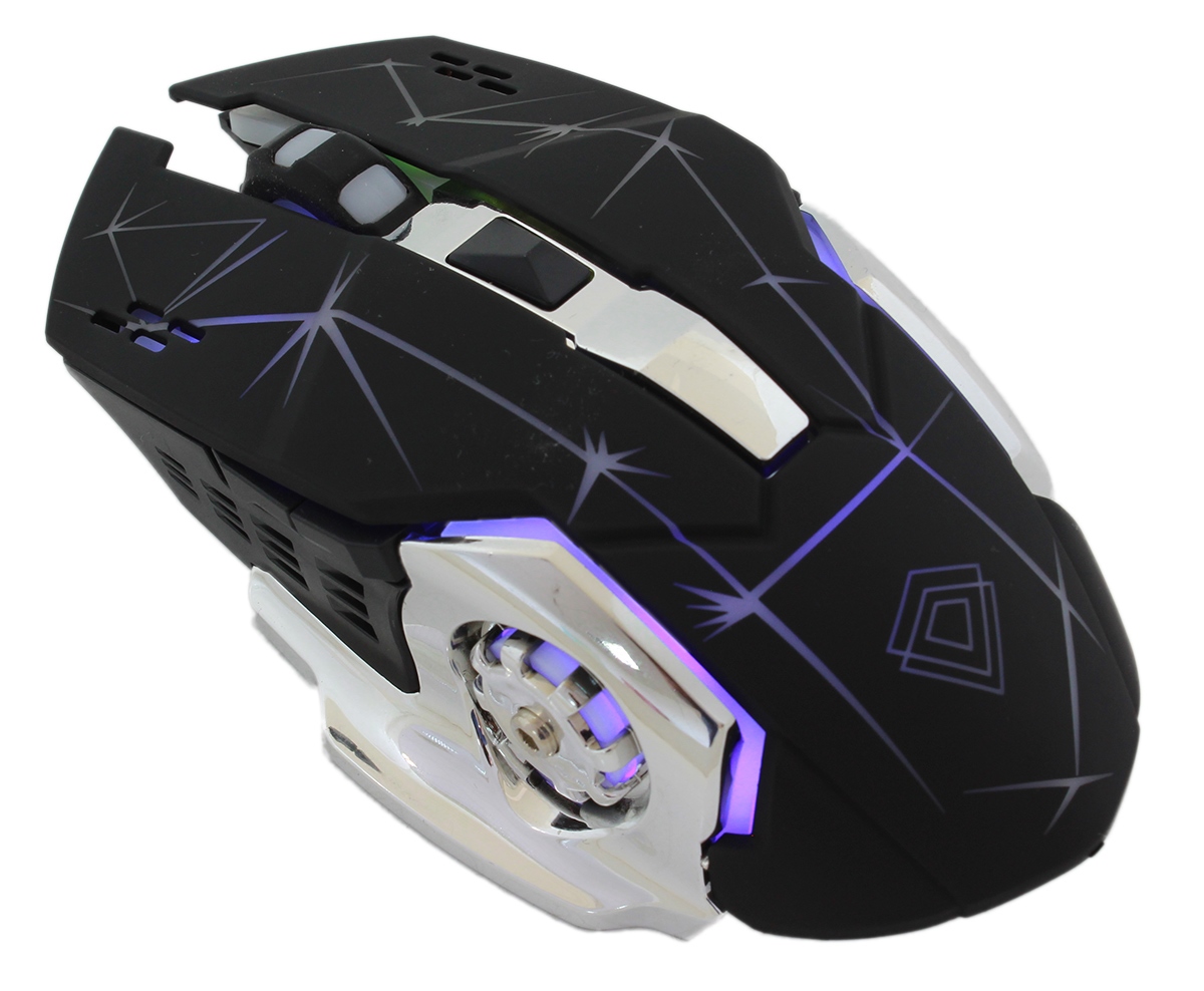 Mouse de gaming, Zola®, wireless cu iluminare de fundal LED RGB, negru ...