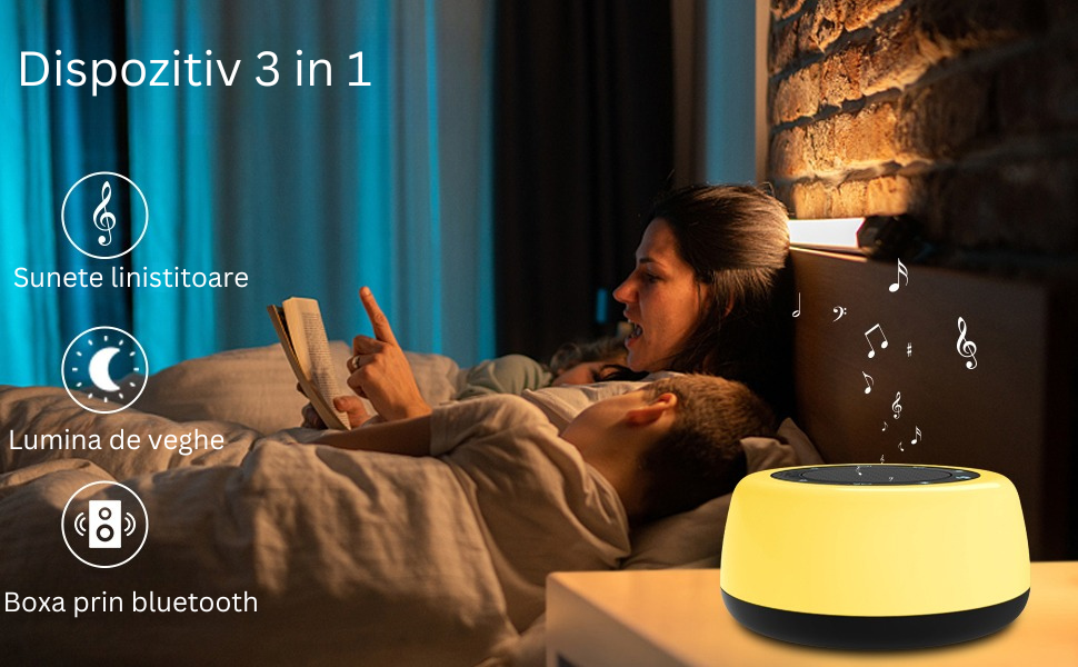 Dispozitiv Sunete Albe, 25 sunete HD, pentru copii si adulti, portabil ...