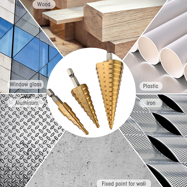 Set 3 Freza con, Darklove, Metric, Titan Acoperit, Cu geanta portabila ...