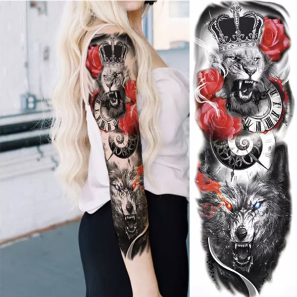 Set 6 Tatuaje Temporare impermeabil, Darklove, Bratul complet si extra ...