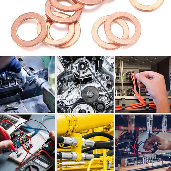 Set 200 saibe de cupru, Darklove, Saiba plata de etansare, Cu carcasa ...