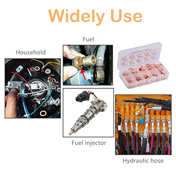 Set 200 saibe de cupru, Darklove, Saiba plata de etansare, Cu carcasa ...