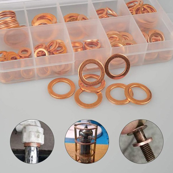 Set 200 saibe de cupru, Darklove, Saiba plata de etansare, Cu carcasa ...