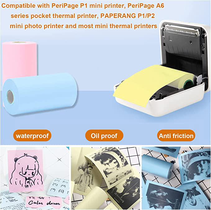 Set de 3 role de hartie de imprimanta, pentru mini imprimante, latime ...