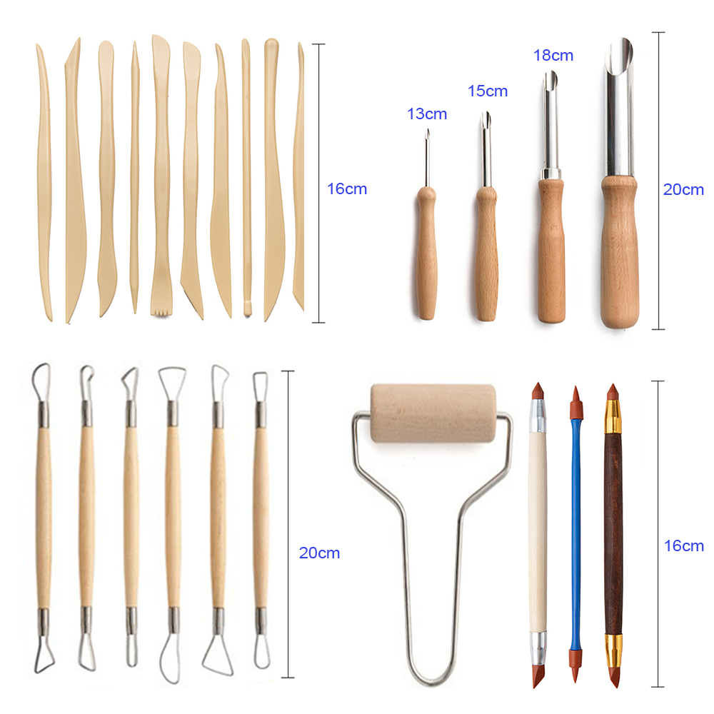 Unelte modelaj, cutite sculptura, accesorii olarit, pentru lut, argila ...