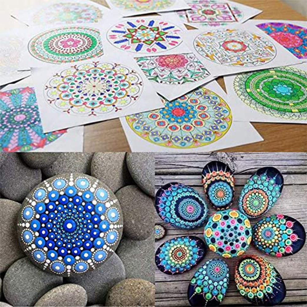 Set pictura mandala, 105 piese, pentru artizanat, decoratiuni, unghii ...