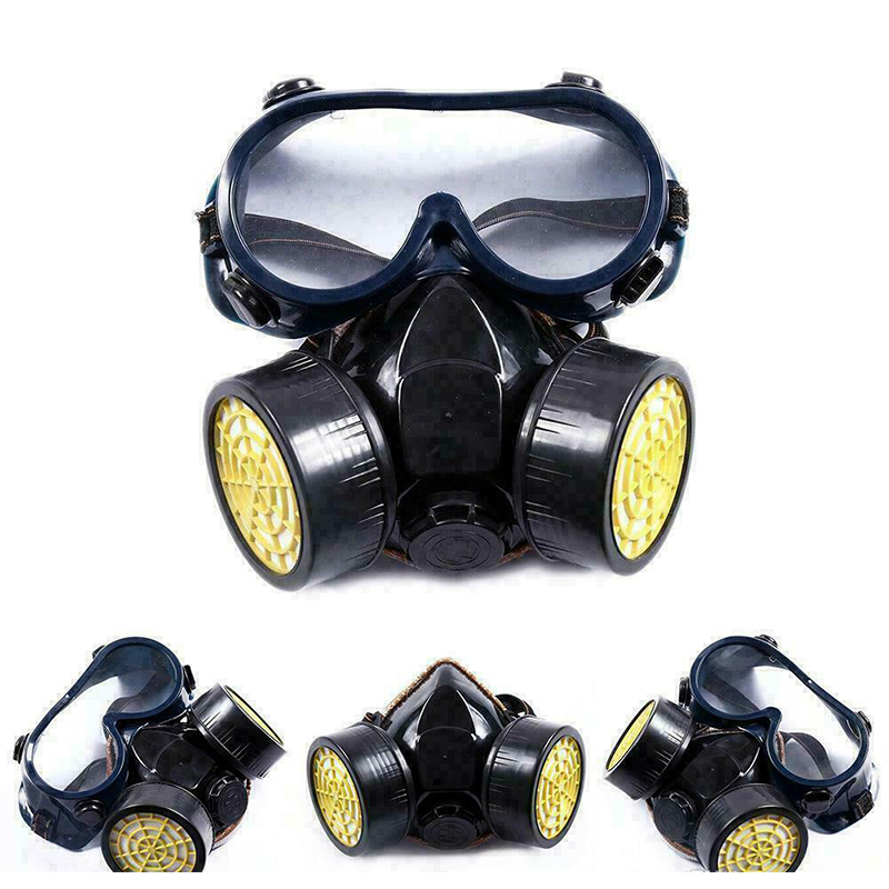 Set Ochelari si Masca de Protectie, KINSI, 2 Filtre de Carbon Activ ...