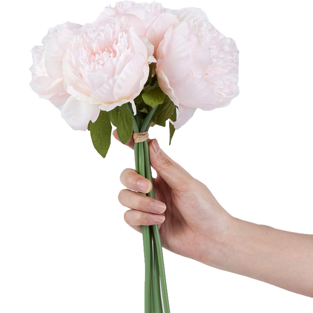 Set 5 bujori Flori artificiale, Matase, 32 cm, Roz inchis - eMAG.ro