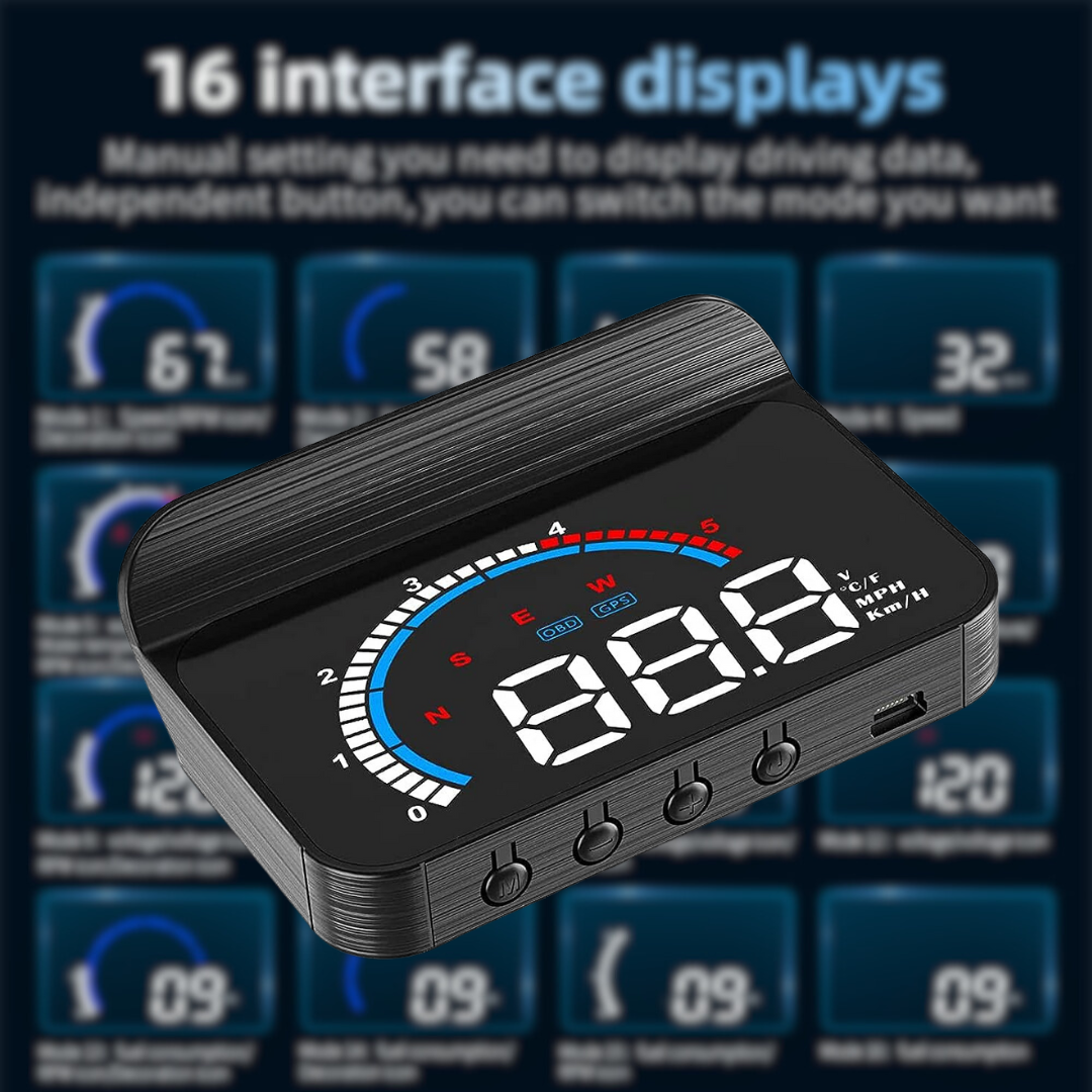 Ecran auto HUD / Head-up Display diZZen, afisare digitala, conexiune ...