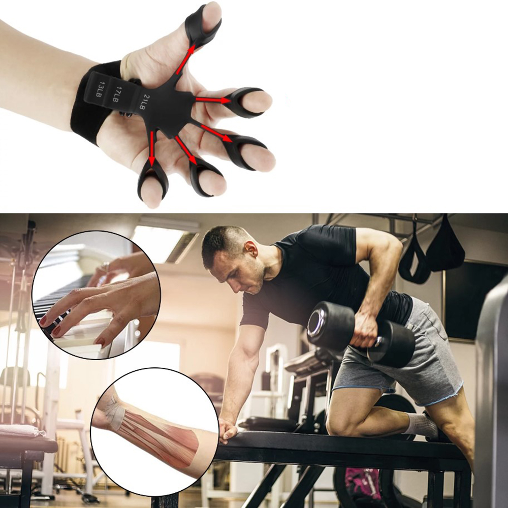 Flexor cu 5 Inele pentru Degete GREATON, Velcro Prindere Incheietura ...