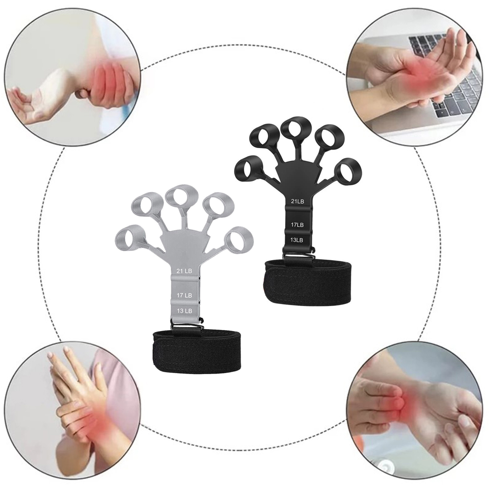 Set 2 x Flexor cu 5 Inele pentru Degete GREATON, Velcro Prindere ...