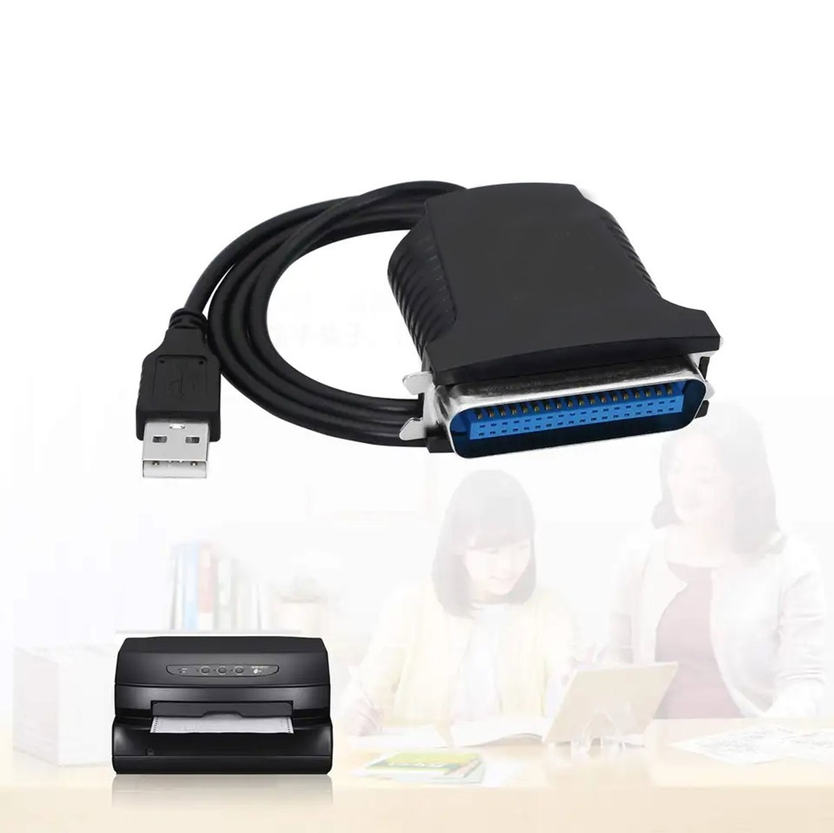 Nyomtatóadapter kábel, Zola®, USB A-LPT2, 90 cm hosszú, fekete - eMAG.hu