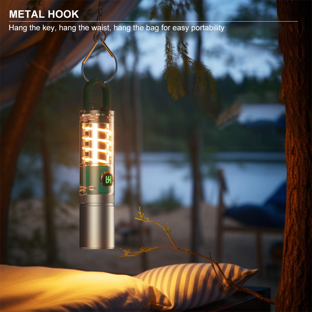 Lanterna LED multifunctionala VIELLAN, Cap de lampa retractabil, laser ...