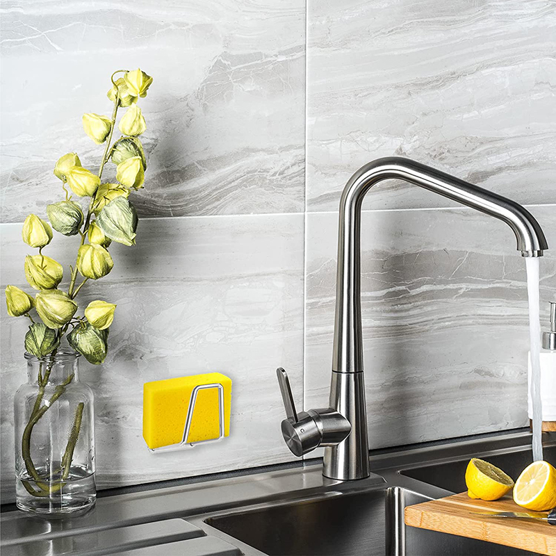 Suport pentru burete autoadeziv, SOOYE®, universal, otel, 5x5cm, 6 ...