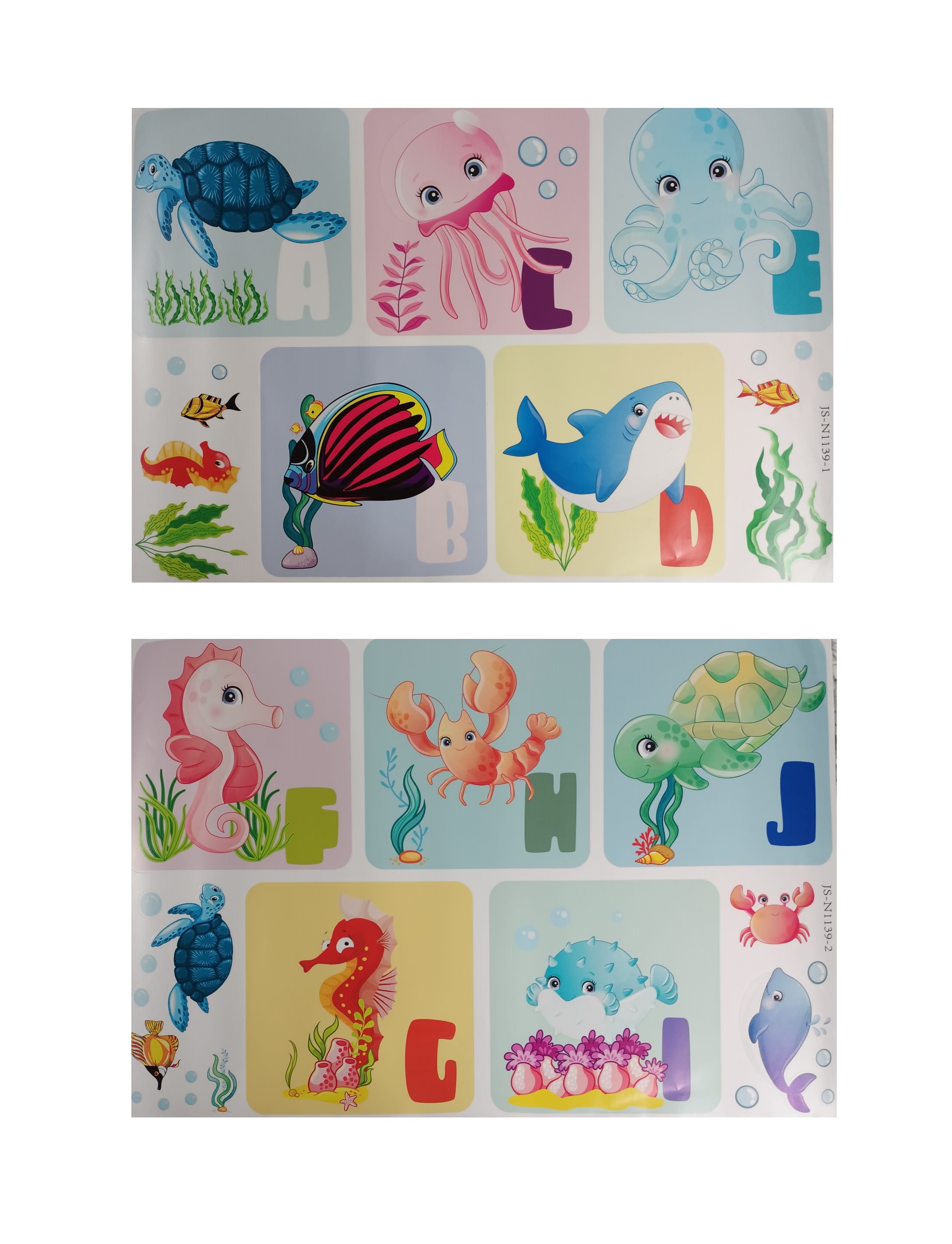 Sticker Autoadeziv Decorativ cu Pesti si Animale Marine, pentru Camera ...