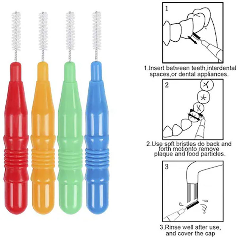 Set 50 periute interdentare, Peri moi, Multicolor - eMAG.ro
