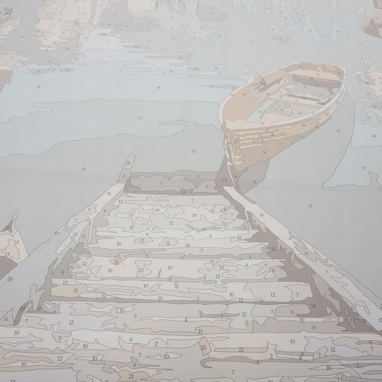 Set pictura pe numere copii si adulti cu acuarele, Zola, panza 40×50 cm ...