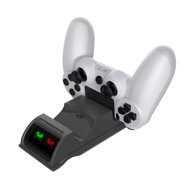 Statie incarcare controller PS4, Cu indicator LED display, Negru - eMAG.ro