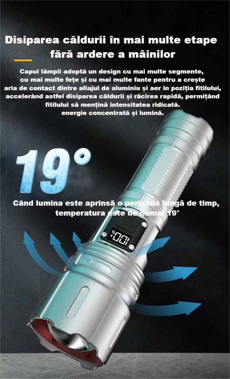 Lanterna tactica LED EXCITAT® SK2024, din aluminiu, sursa SK190 Ultra ...