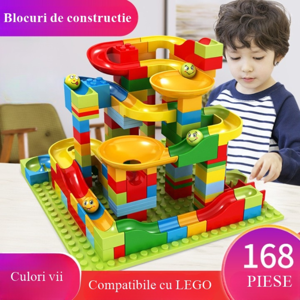 Set blocuri constructie pentru copii, Compatibil cu LEGO, Labirintul ...