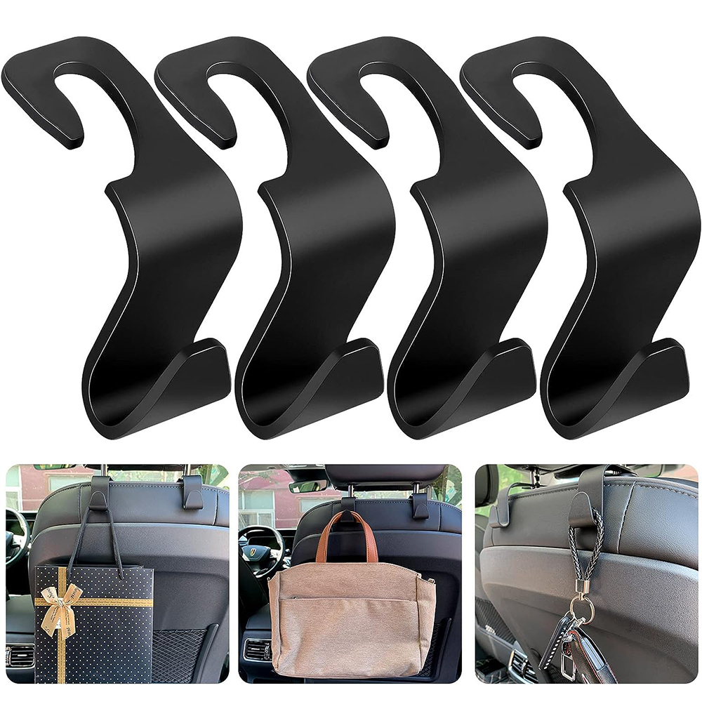 Set carlige pentru tetiera scaun auto, Ronyes®, Negru - eMAG.ro