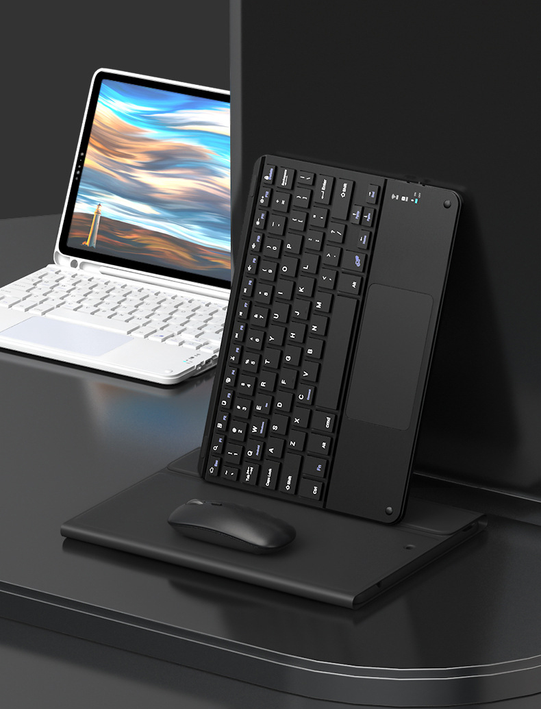 Tastatura Bluetooth cu Touchpad, NAXSIR, Compatibil cu Android/iOS ...