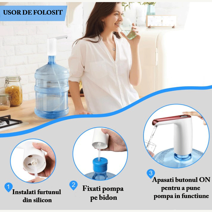 Pompa Tip Dozator De Apa EDAR Automata Electrica Pentru Bidon, Cu ...