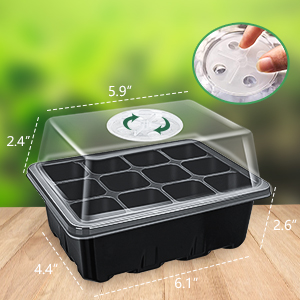 Set 10 cutii pentru rasaduri din polipropilena, GOXAWEE, G5231, 12 ...