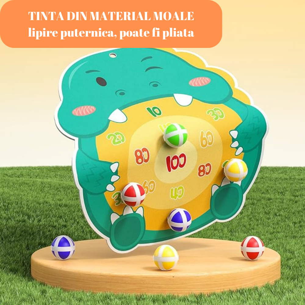 Gyerekfegyver darts céltáblával, dinoszaurusz modell, interaktív és ...