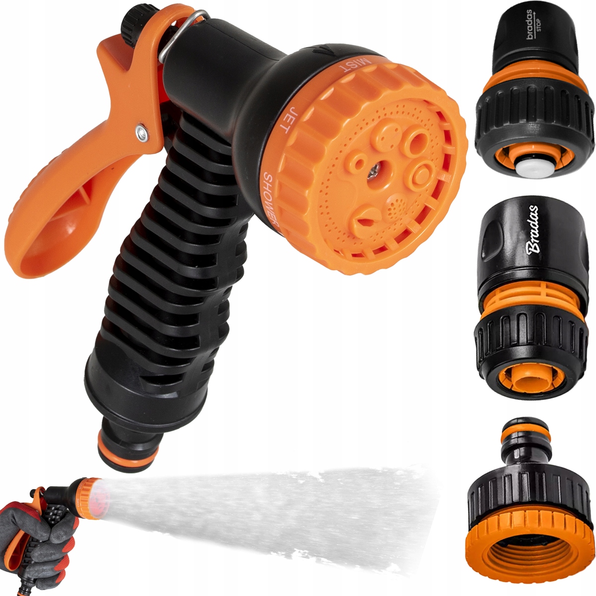 Set furtun de gradina Sunflex 1/2 + accesorii, 20 m, 3 fitinguri ...