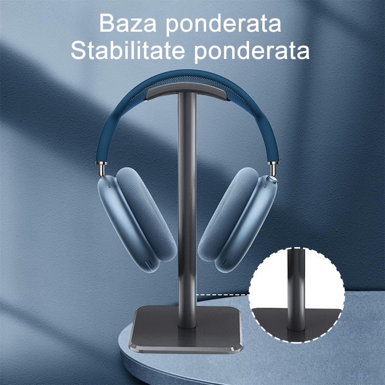 Suport pentru casti, Pentru masa, suport detasabil pentru casti cu ...