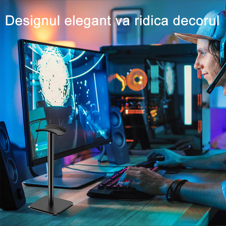 Suport pentru casti, Pentru masa, suport detasabil pentru casti cu ...