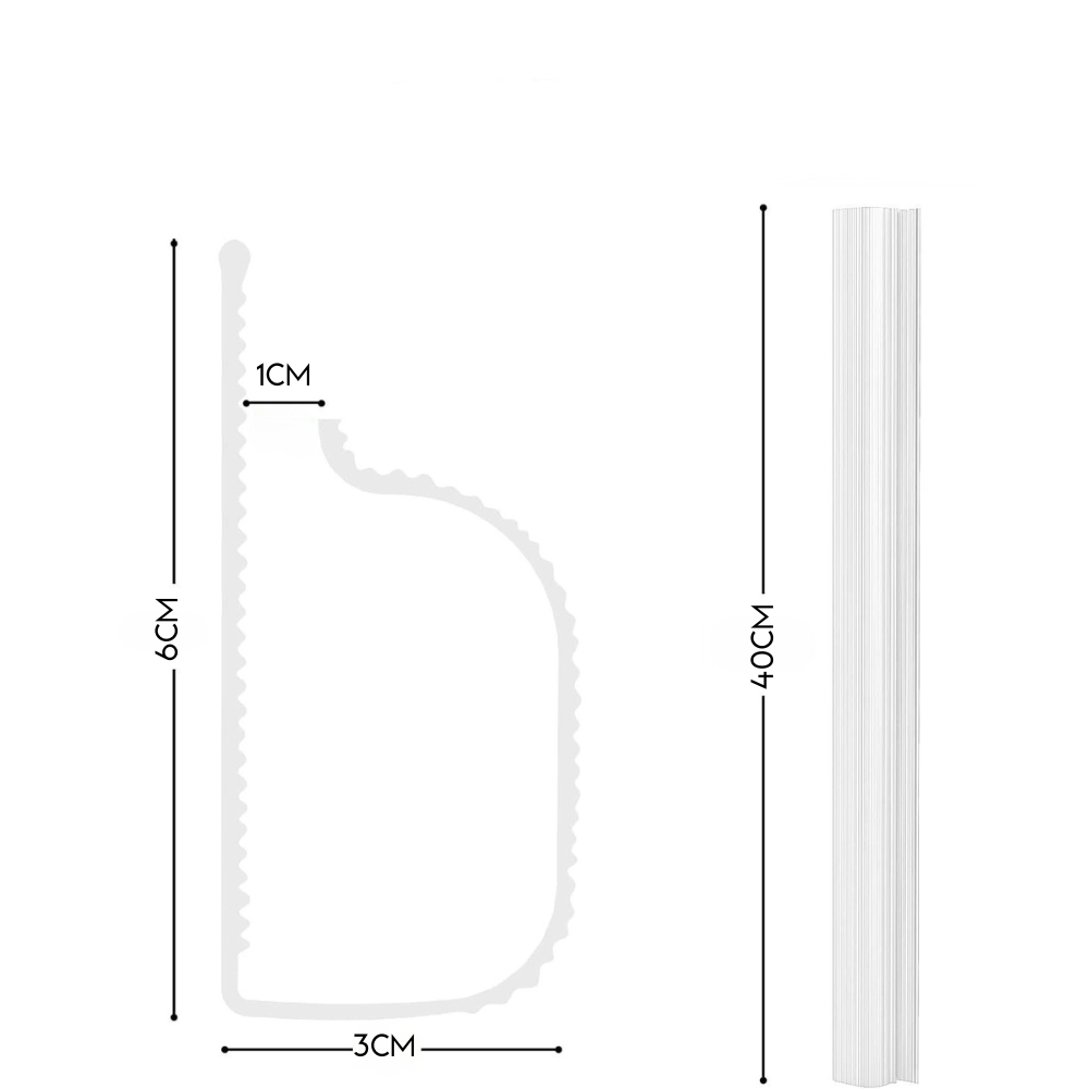 Organizator cabluri cu prindere sub blat birou, Alb 4.2 CM x 3CM X 40 ...