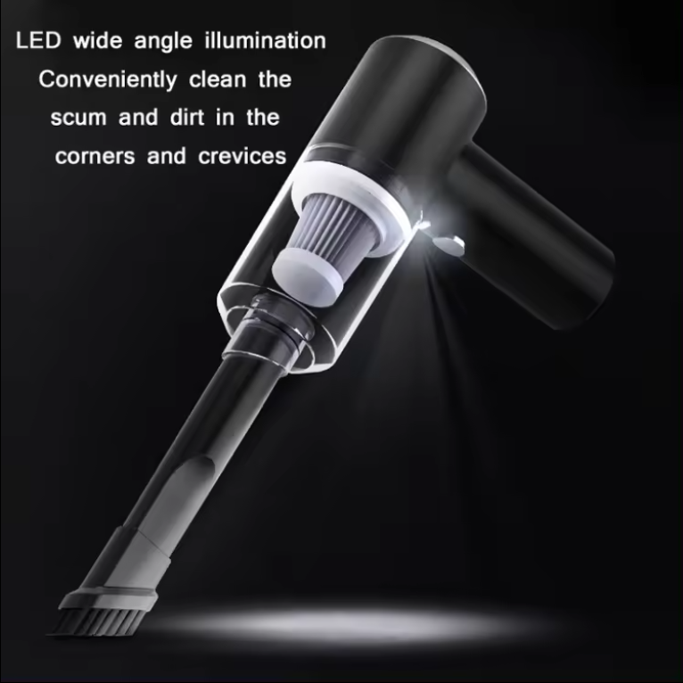 Mini Aspirator 2 X 1 ZANOVO ®, Portabil, Putere 120W, Incarcare USB - C ...