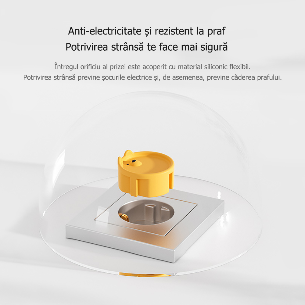 Set 4 capace priza pentru protectie bebelusi, Silicon, Alb - eMAG.ro