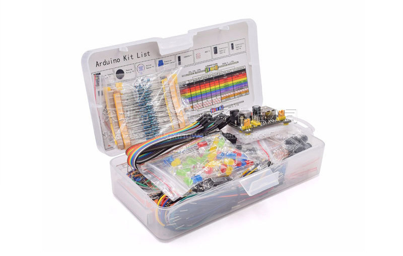 Set Componente Electronice, Breadboard 830 puncte, LED-uri, compatibil ...