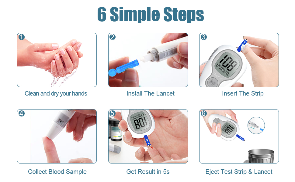 Glucometru portabil, Excitat®, pentru monitorizarea glicemiei, rapid ...