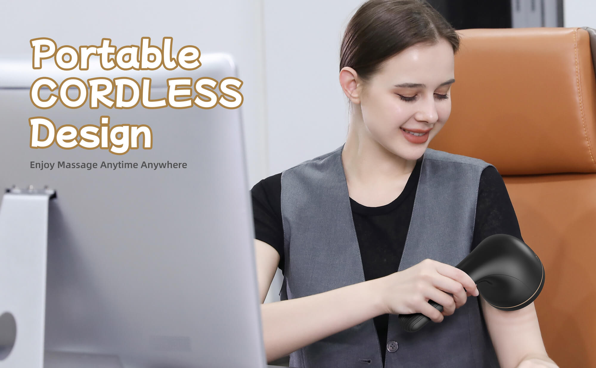 Професионален антицелулитен масажор, SHIJOOE®, безжичен, с 8 масажни глави, с 2 подложки ...