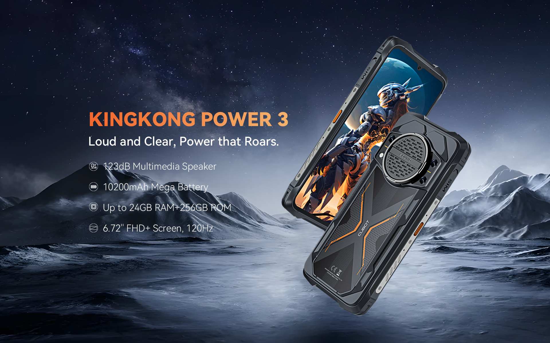 Telefon Mobil Cubot KING KONG Power 3, Dual SIM 4G Android 14,12GB ...