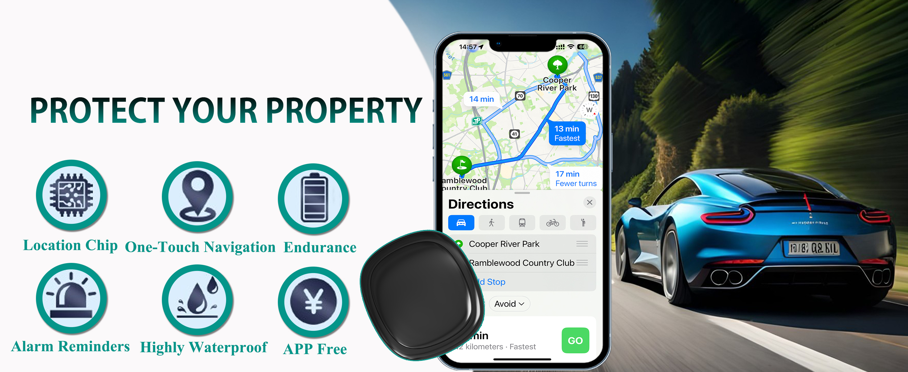 Dispozitiv Antipierdere Localizare GPS Tracker, SHIJOOE®, Localizator ...