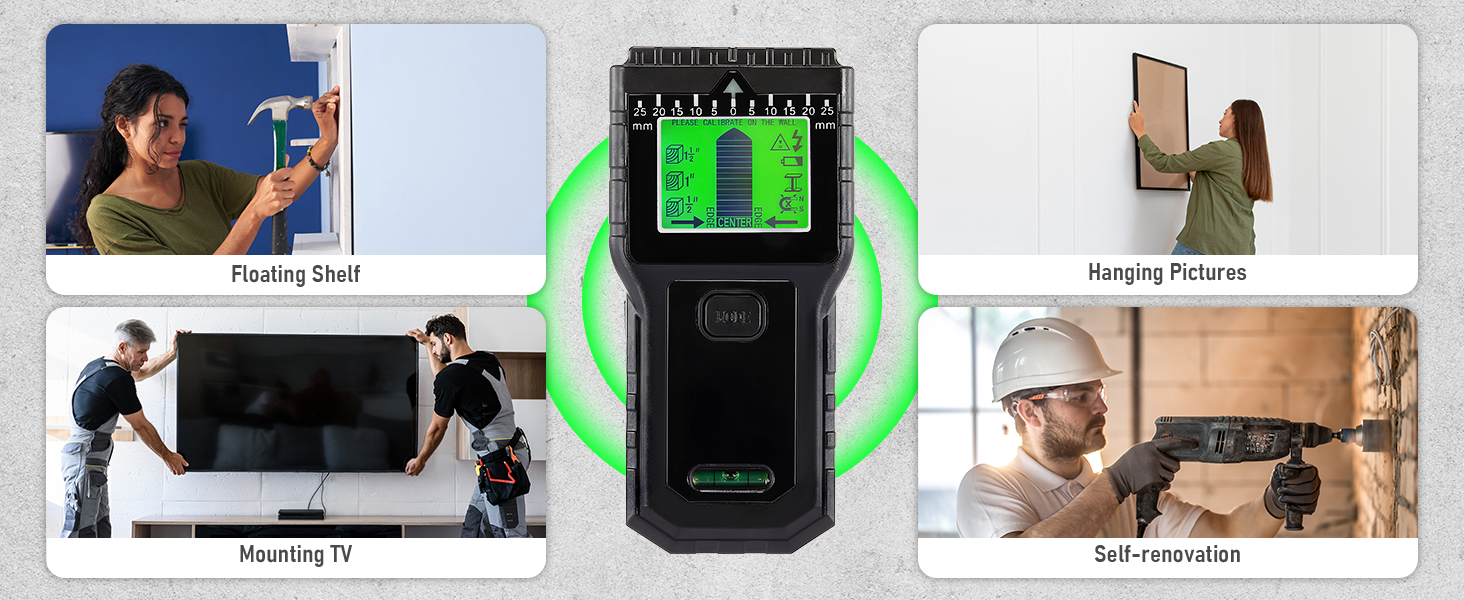 Detector de cabluri electrice 7-in-1，SHIJOOE®，Calibrare Automata ...