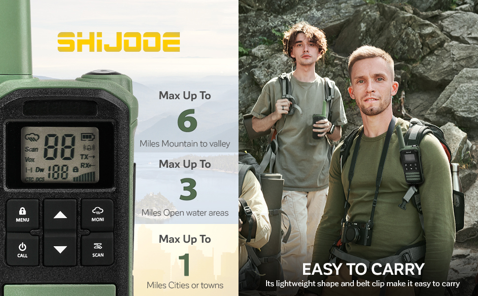Комплект от 2 преносими радиостанции, уоки-токи, SHIJOOE®, 22 честоти, обхват на комуникация до ...